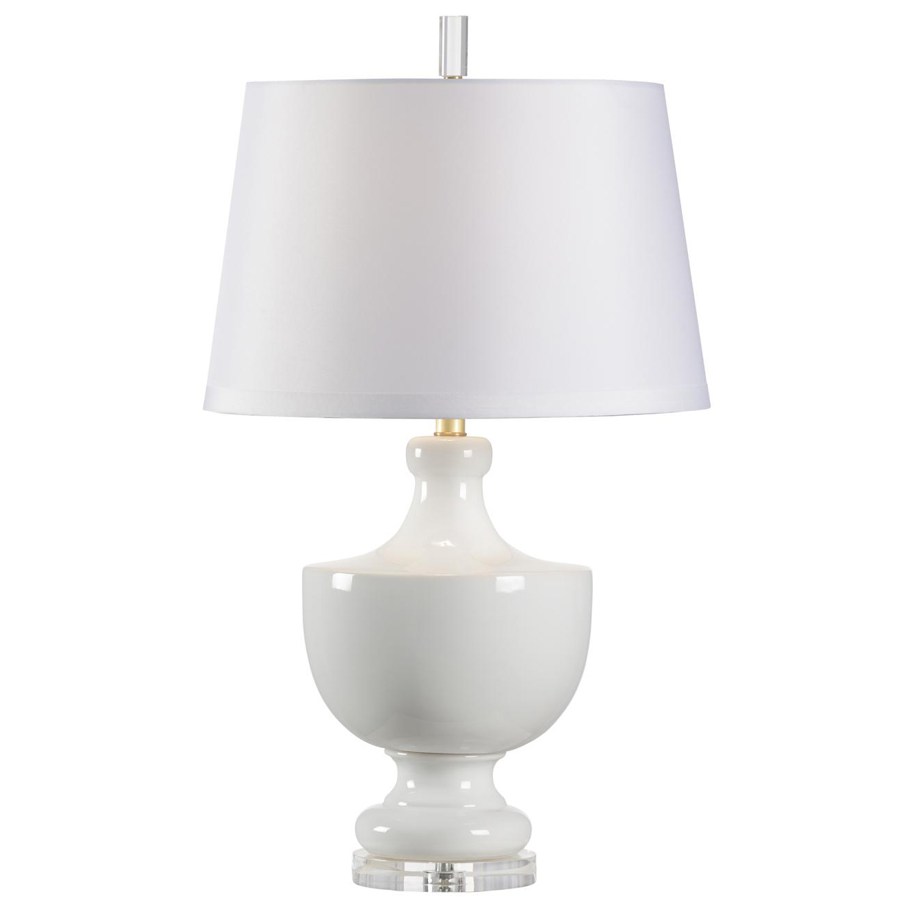 Manor House Snow White Porcelain Lamp - Luxury Decor - Table Lamps