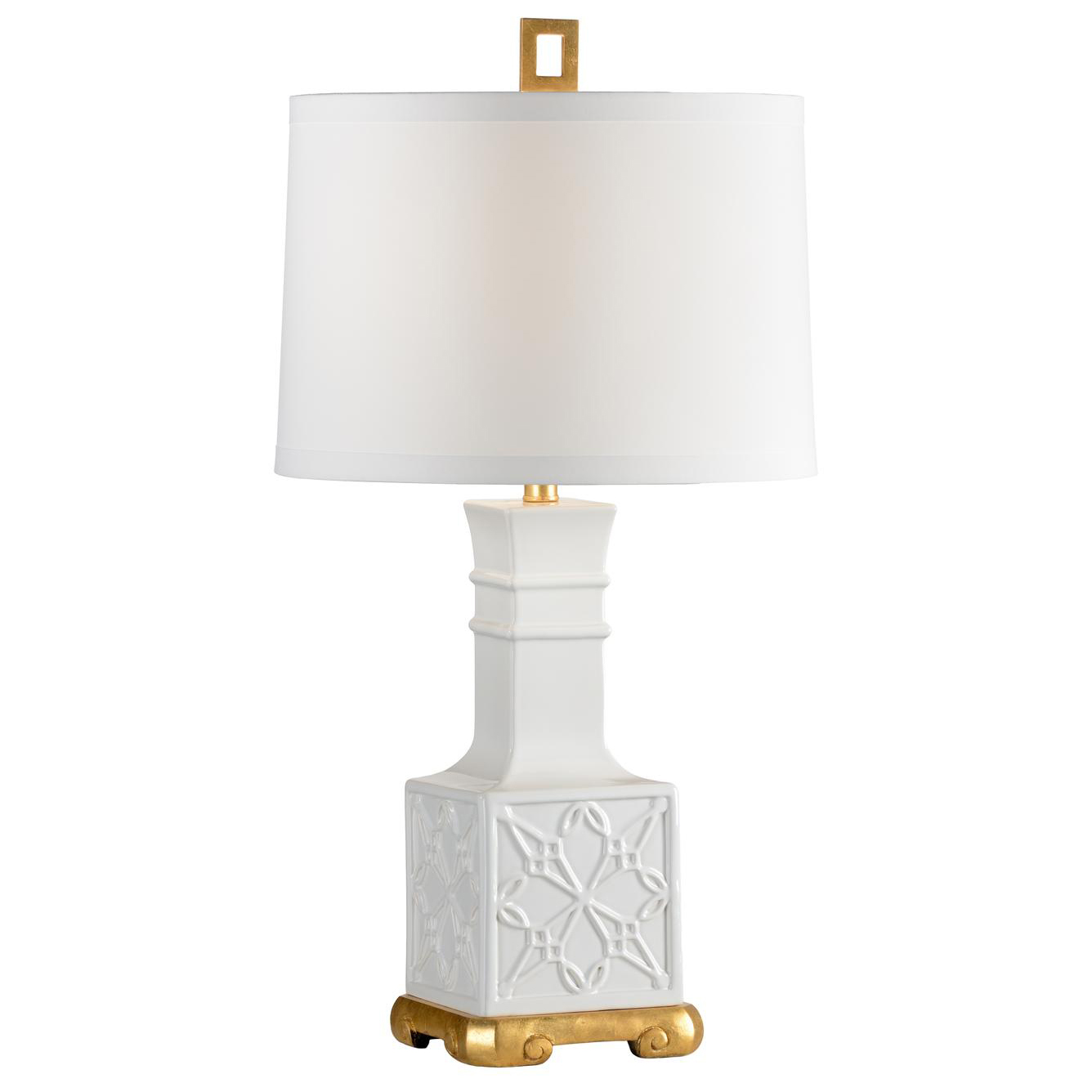 Lila Ceramic Table Lamp - Gold Leaf - Luxury Decor Collection