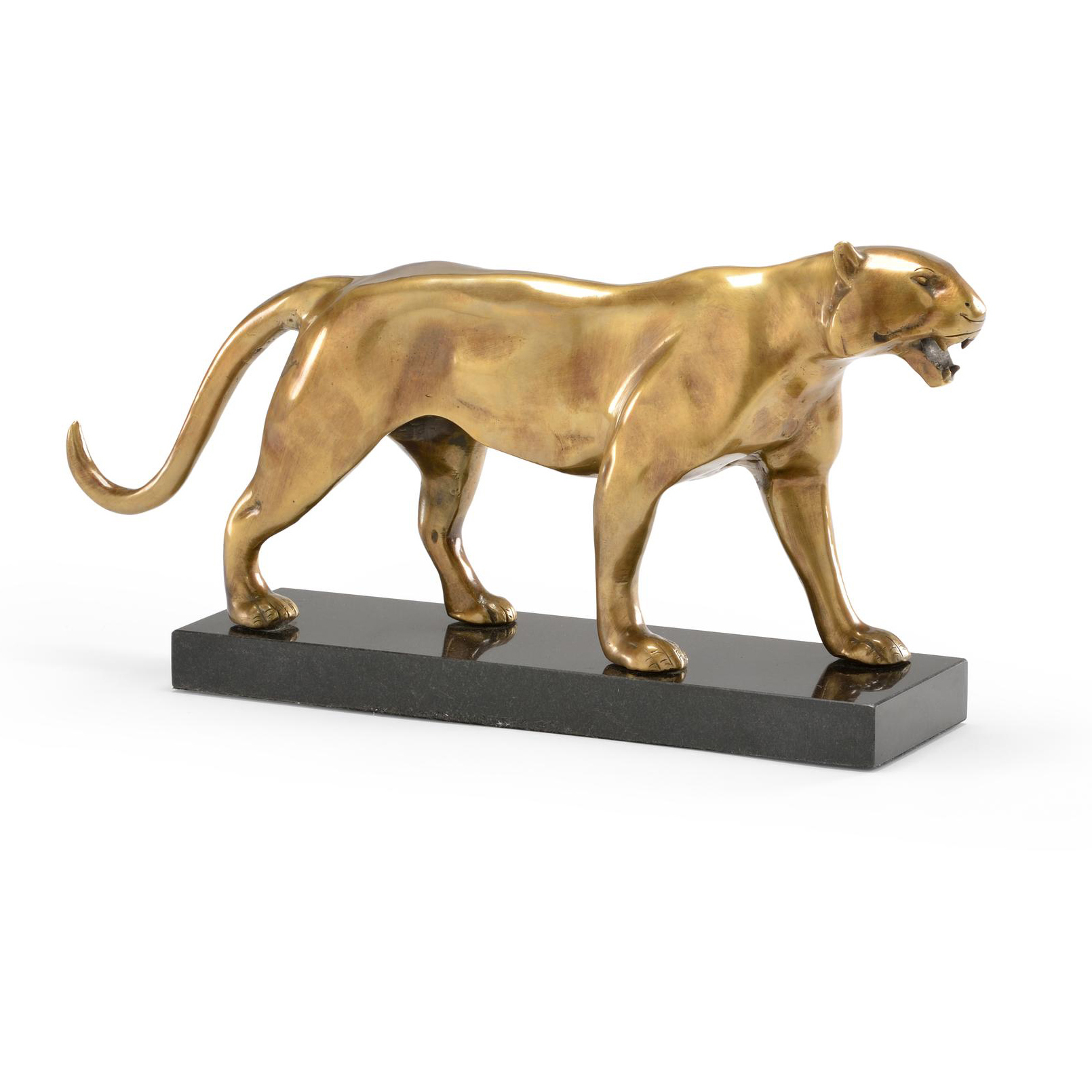 Antique Patina Brass Tiger Tabletop Decor - Luxury Home Decor - Exotic ...