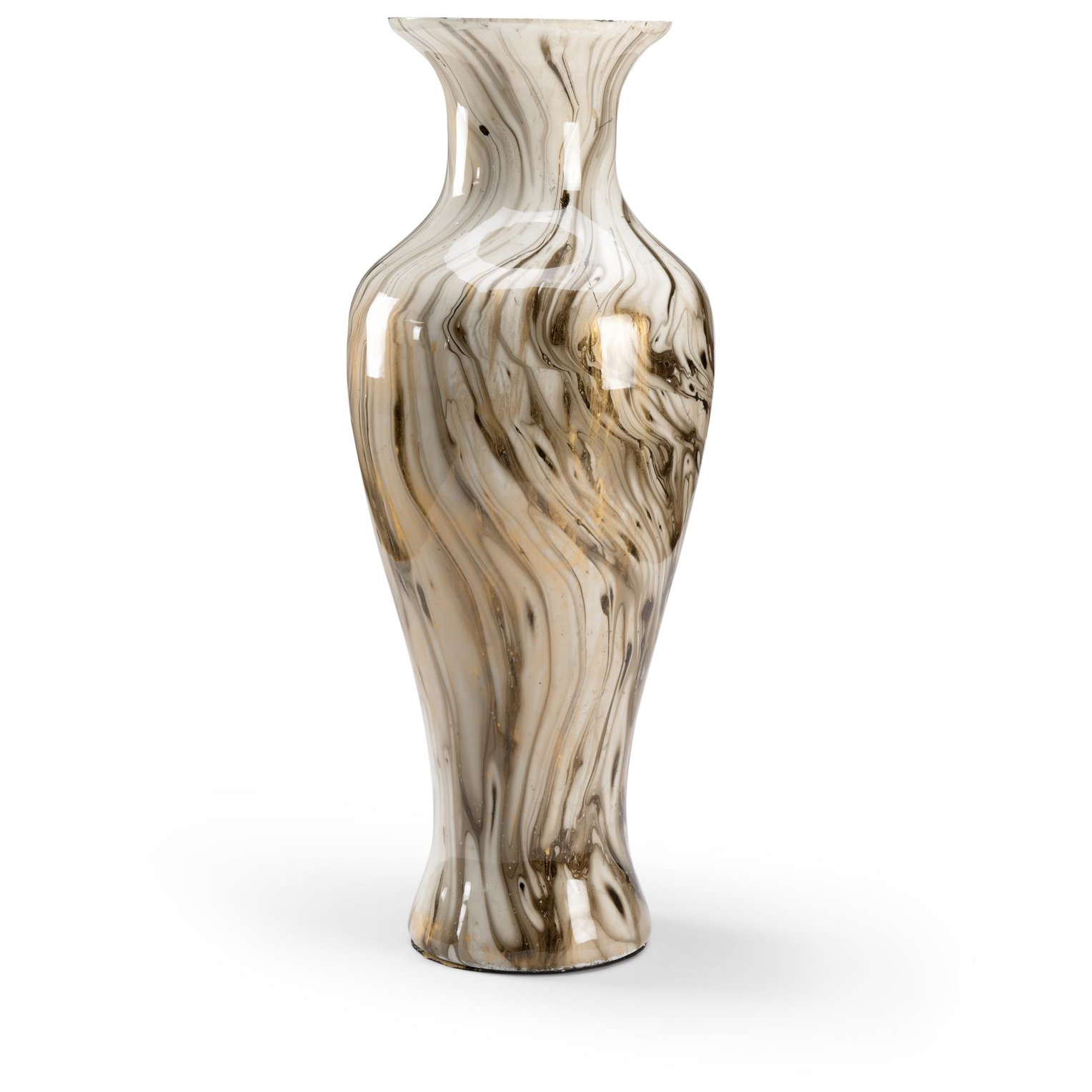 "Mystic Marble" Vase - Luxury Decor - Calacatta Gold Glass
