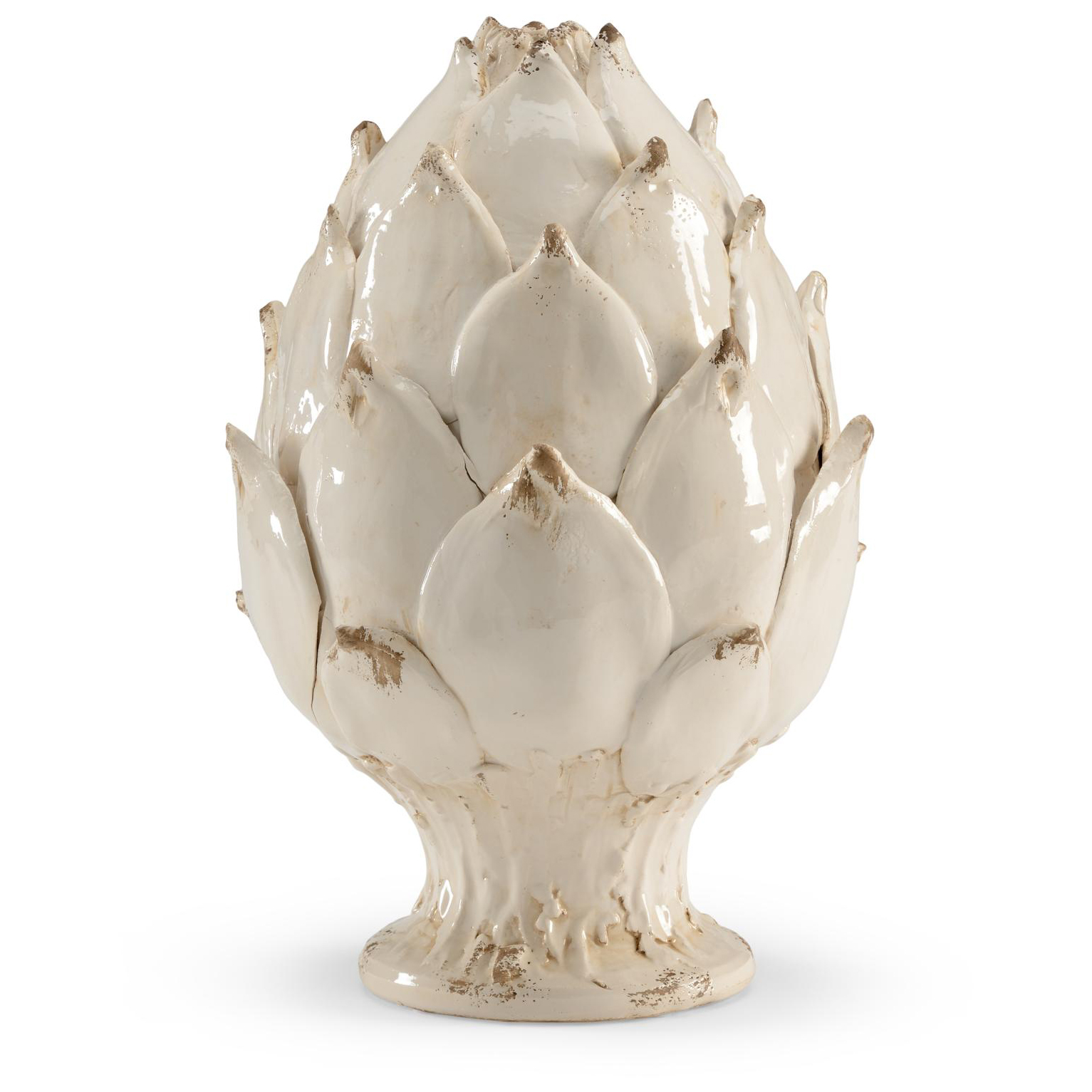 "Ceramic Nature" Artichoke Accent - Home Decor - Antique White Glaze
