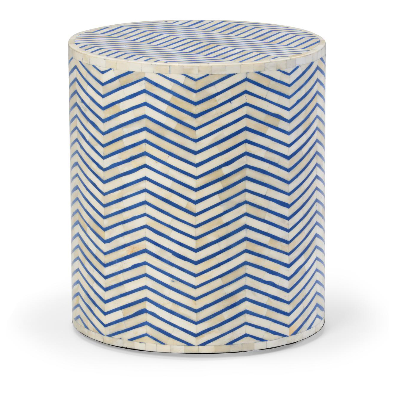 Herringbone Pattern Side Table - Luxury Decor - Home Accessories