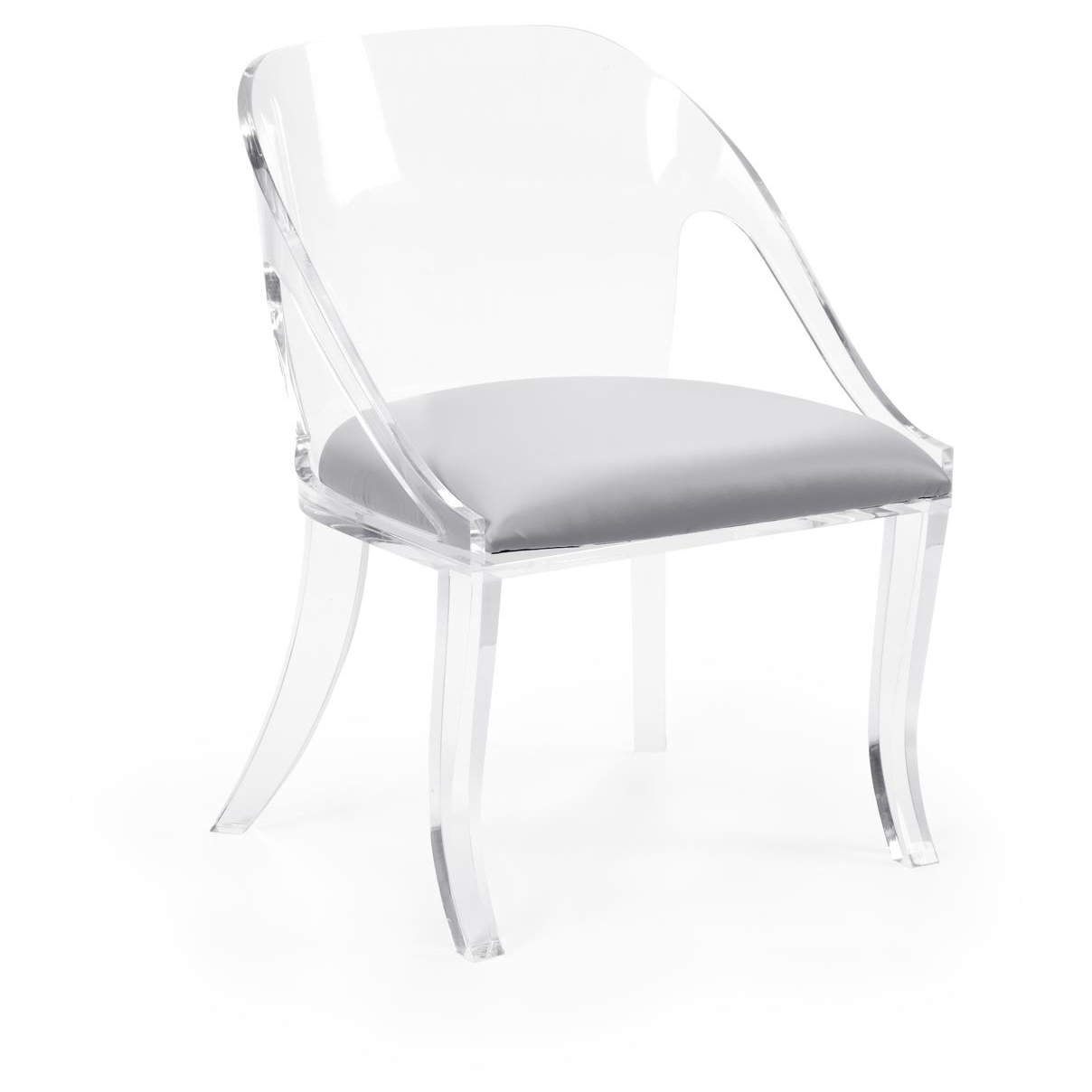Clear Acrylic Chairs - Removable Cushion - Home Decor