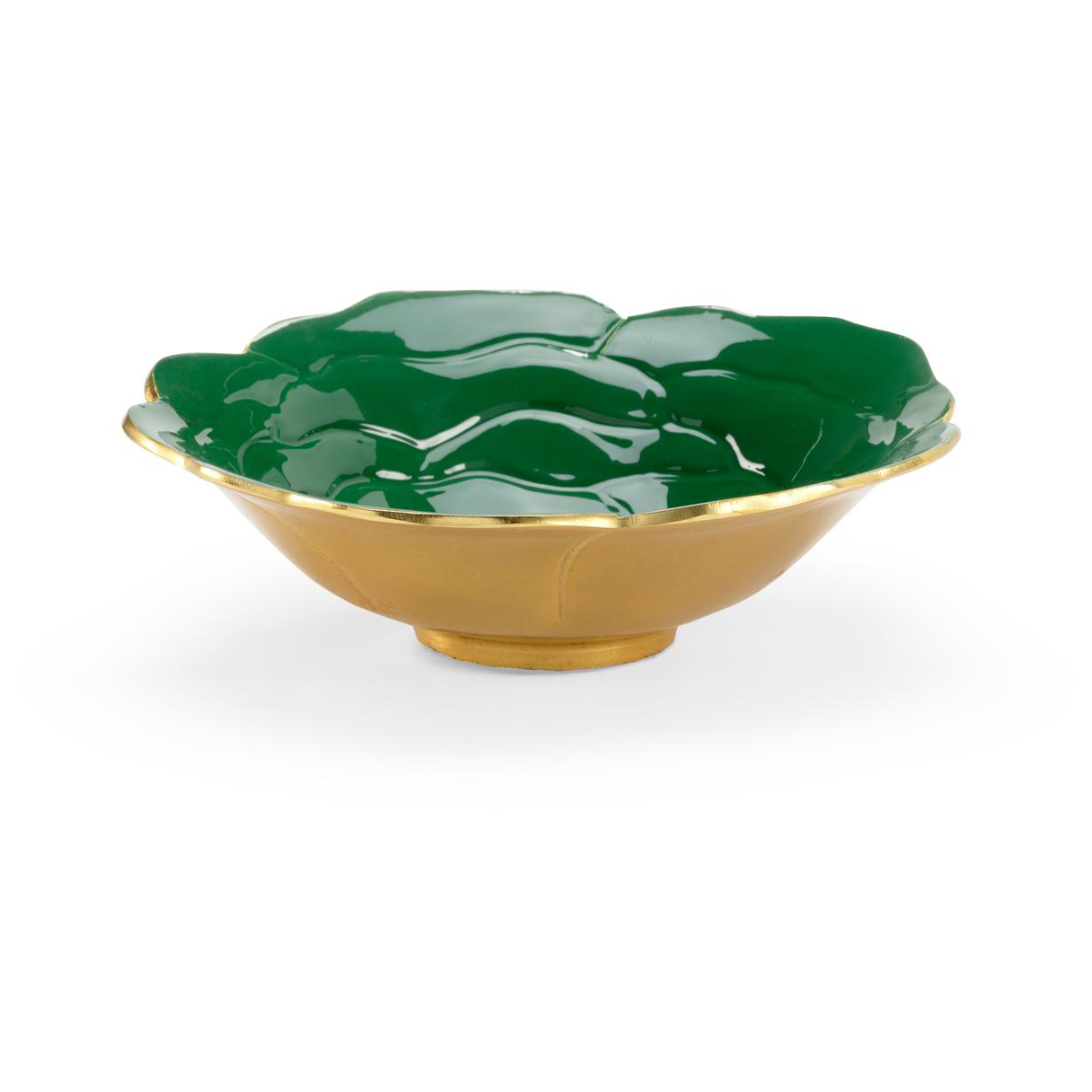 Emerald Gold Decorative Bowl - Aluminum - Home Decor