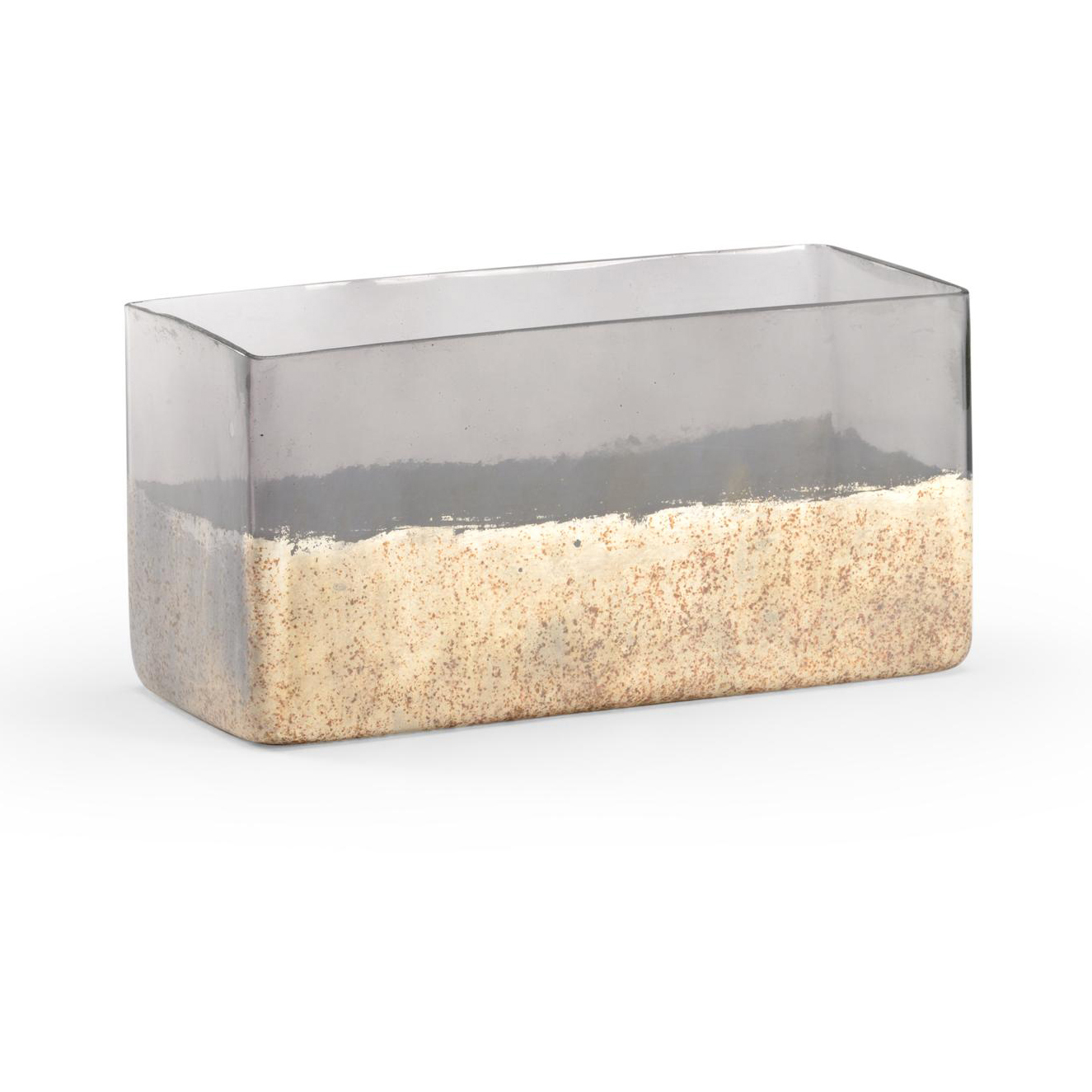 Rustic Reflection Glass and Zinc Vase - Luxury Decor - Home Accessories