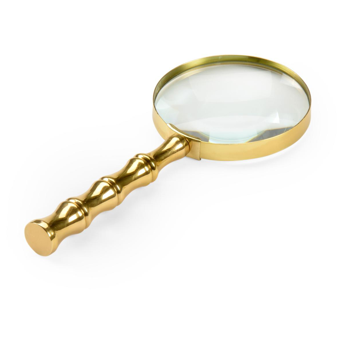 Antique Brass Magnifier with Glass Lens - Magnifying Tool - Home Decor
