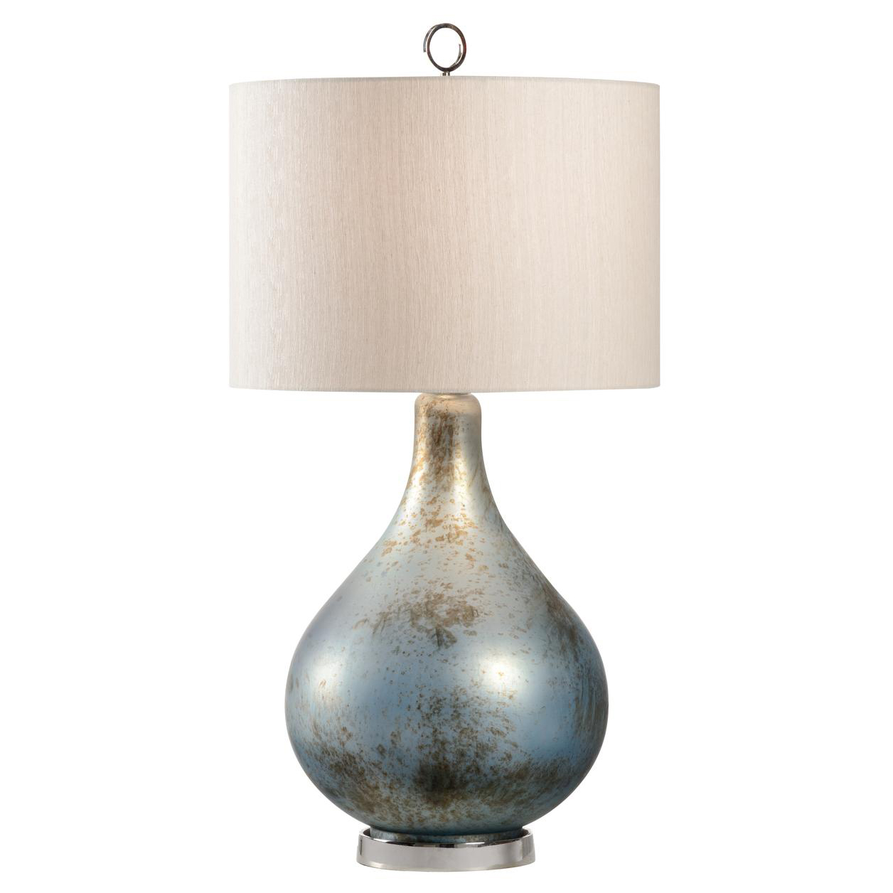 Art Deco Blue Mist Glass Lamp - Interior Decor - Lighting