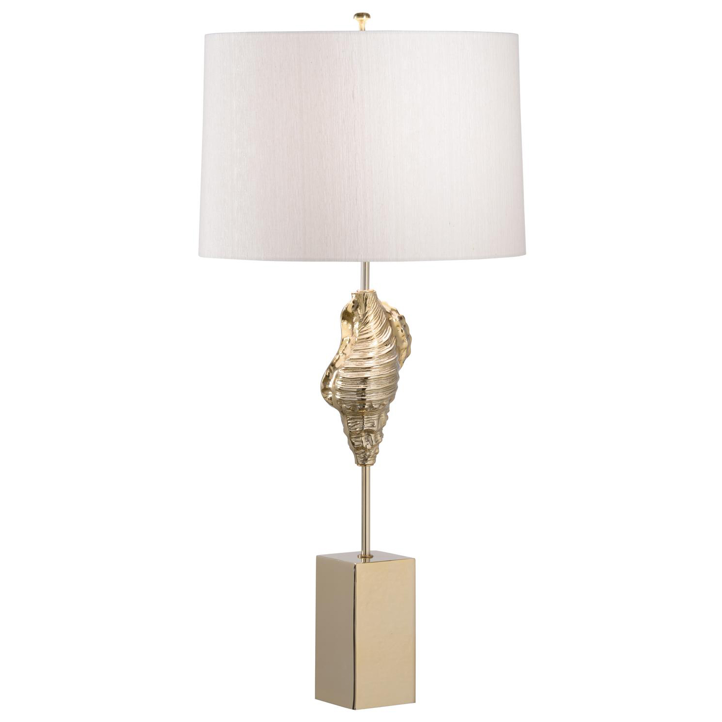 Gold Shell Wishes Lamp - Coastal Elegance - Home Decor