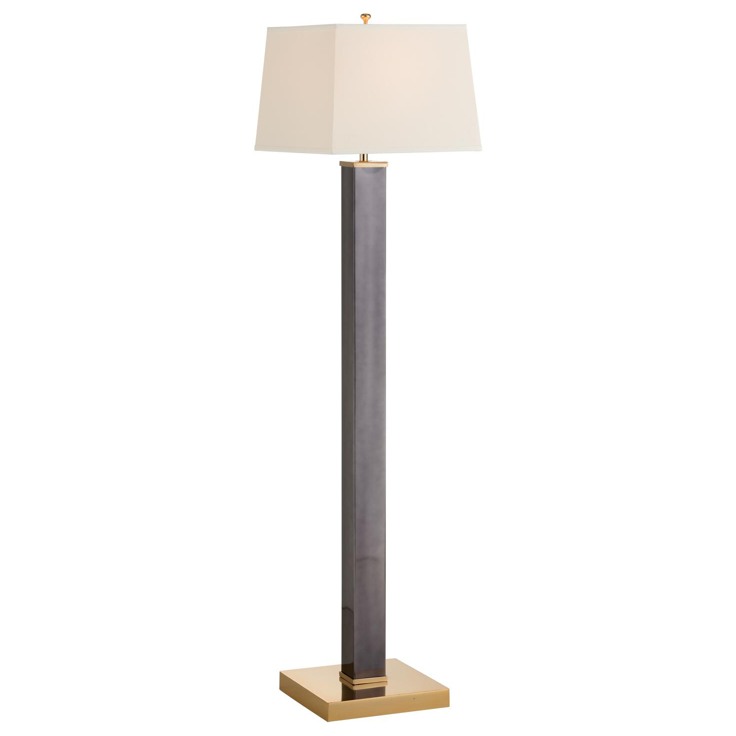 Luxury Square Polished Brass Floor Lamp - Contemporary - Lighting