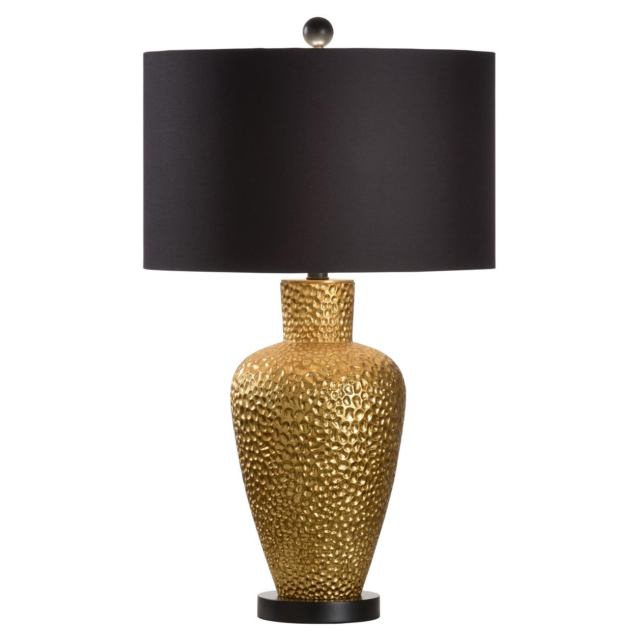 Gold Textured Ceramic Table Lamp - Glamorous Lighting - Home Decor