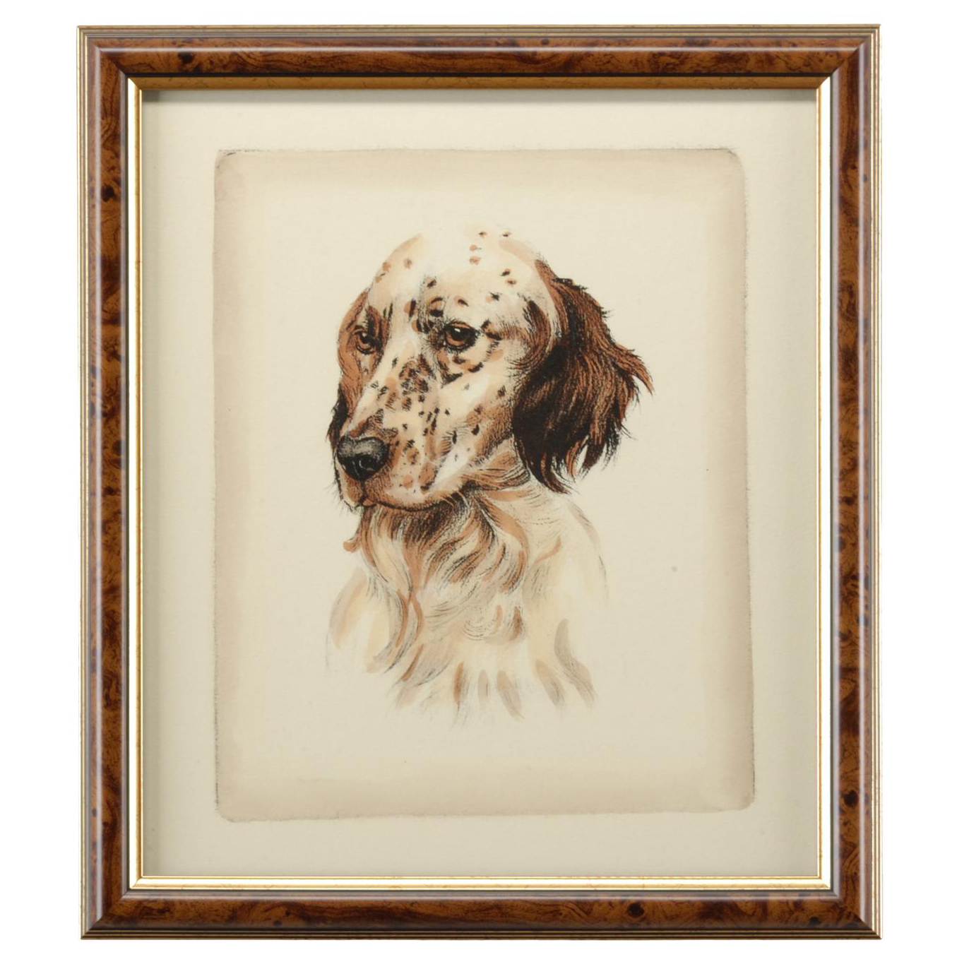 Golden Setters Hand-Colored Art Print - Luxury Setters Print - Home Decor
