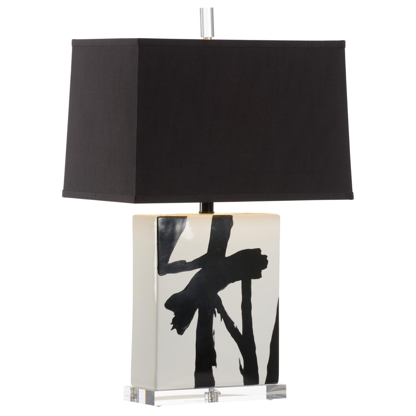 Brushstroke Glow - Ceramic Table Lamp - Contemporary Decor