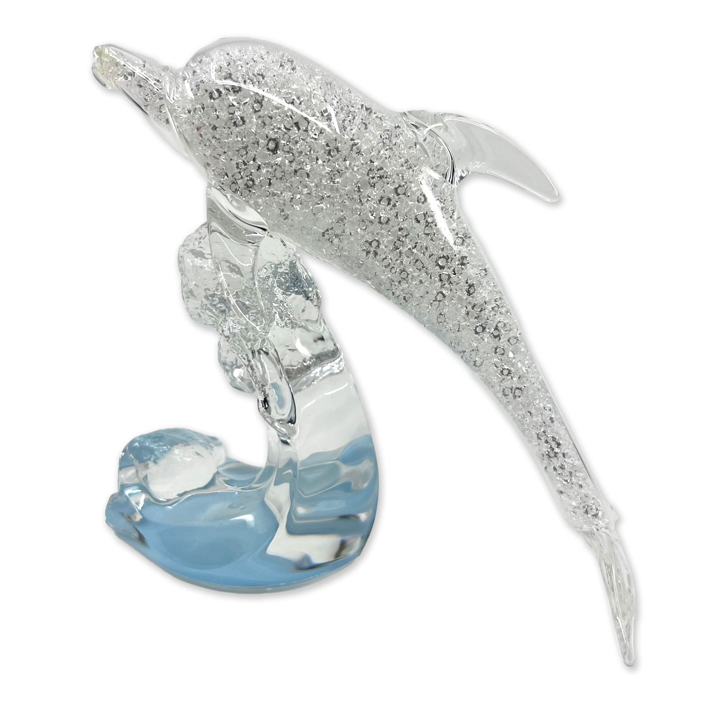 Crystal Jumping Dolphin Figurine - Crystal Figurines